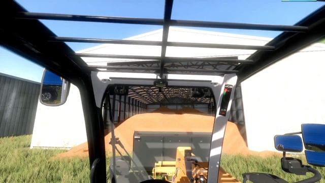 Отгрузка пшеницы фронтальным погрузчиком JCB