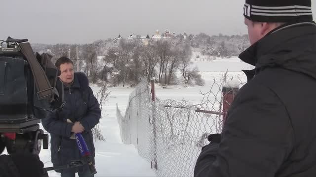 На съемках репортажа об уничтожении исторического Звенигорода