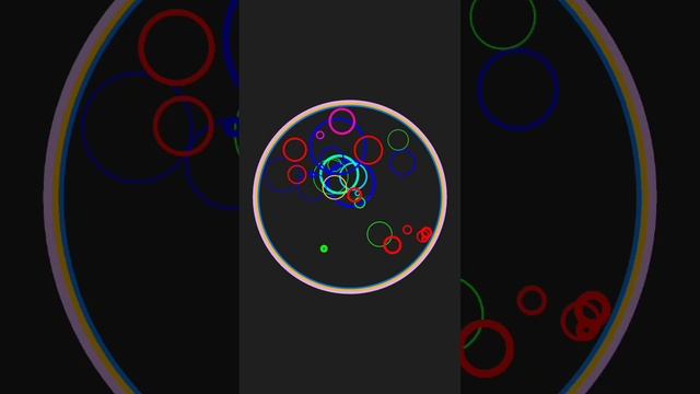 Прыгающие шары Радужные круги #прыгающиешары #satisfying #симуляция #виральныешорты #асмр #shorts