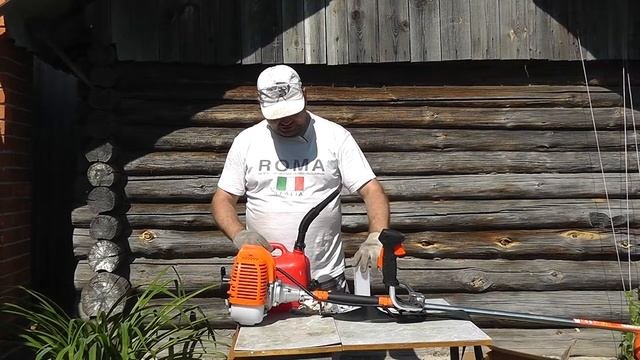 Мотокоса - первый запуск