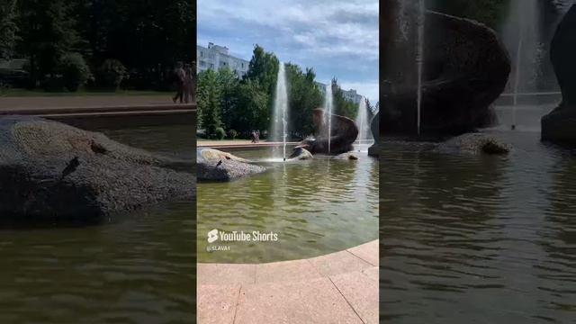 Прыгающие фонтаны #slava #фонтан #бульвар