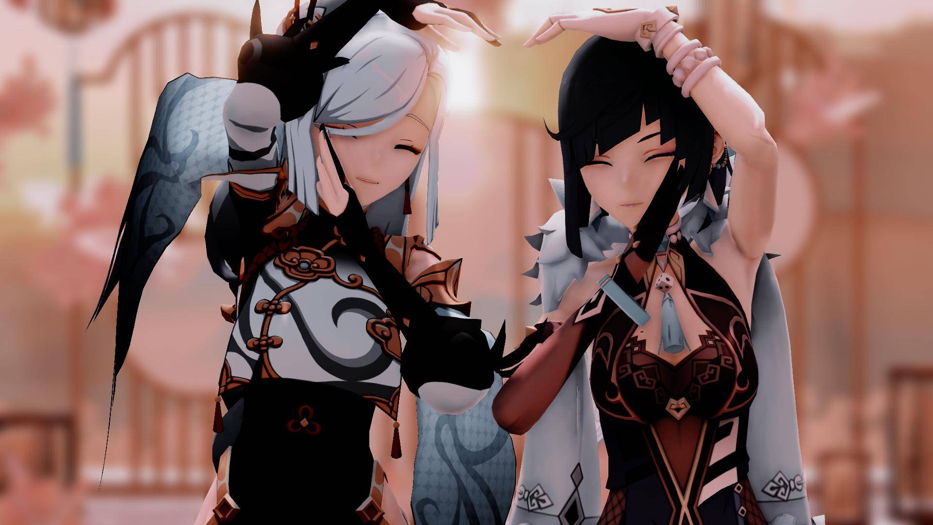 ||mmd x Genshin Impact|| Heart dance |Shenhe||Yelan|