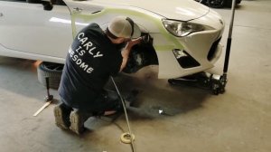 Rocket bunny frs install part. 2 (Front fender flares)