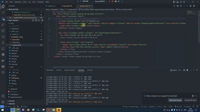 Django Blog Добавление GFonts #6 #reactjs #проект #django #js #python
