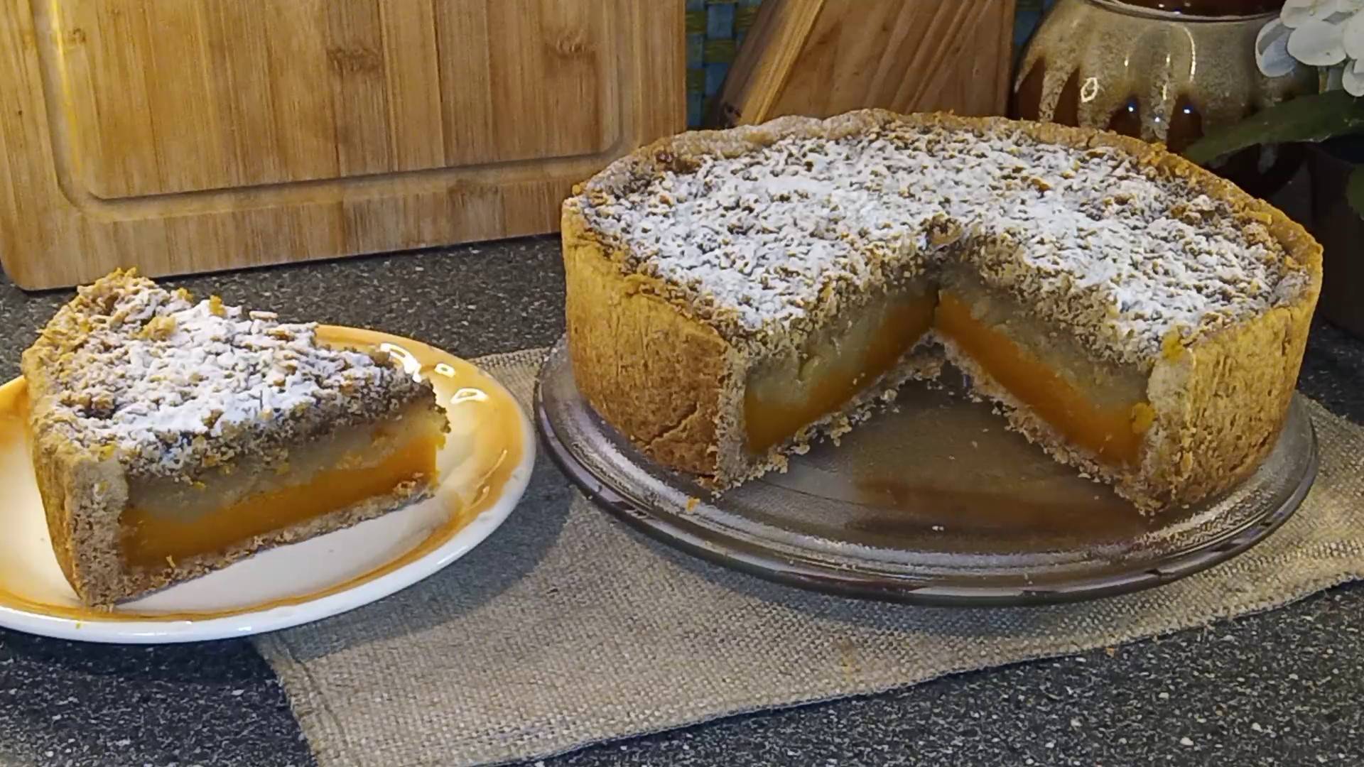 Пирог с тыквой и грушами