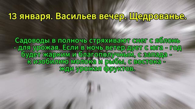 13 января. Васильев вечер. Щедрованье.
