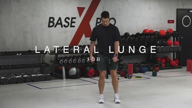 LATERAL LUNGE 1DB/ Боковые выпады с Гантелью