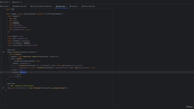 13. Create Custom AppBar