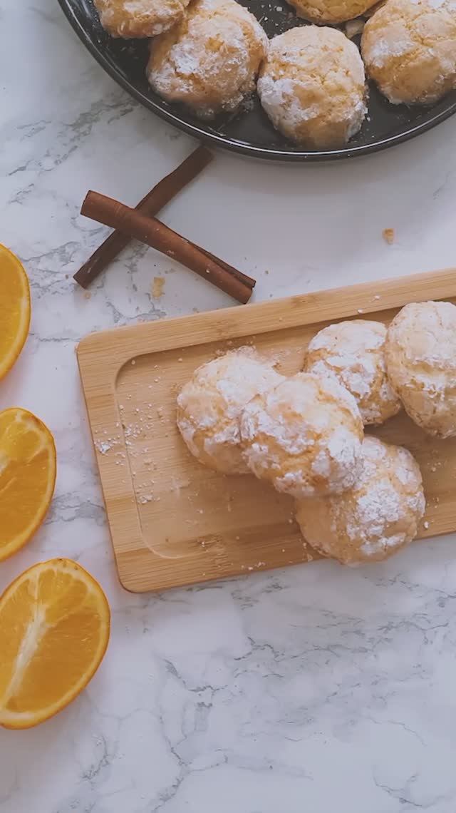 Апельсиновое печенье. Мраморное печенье с трещинками.