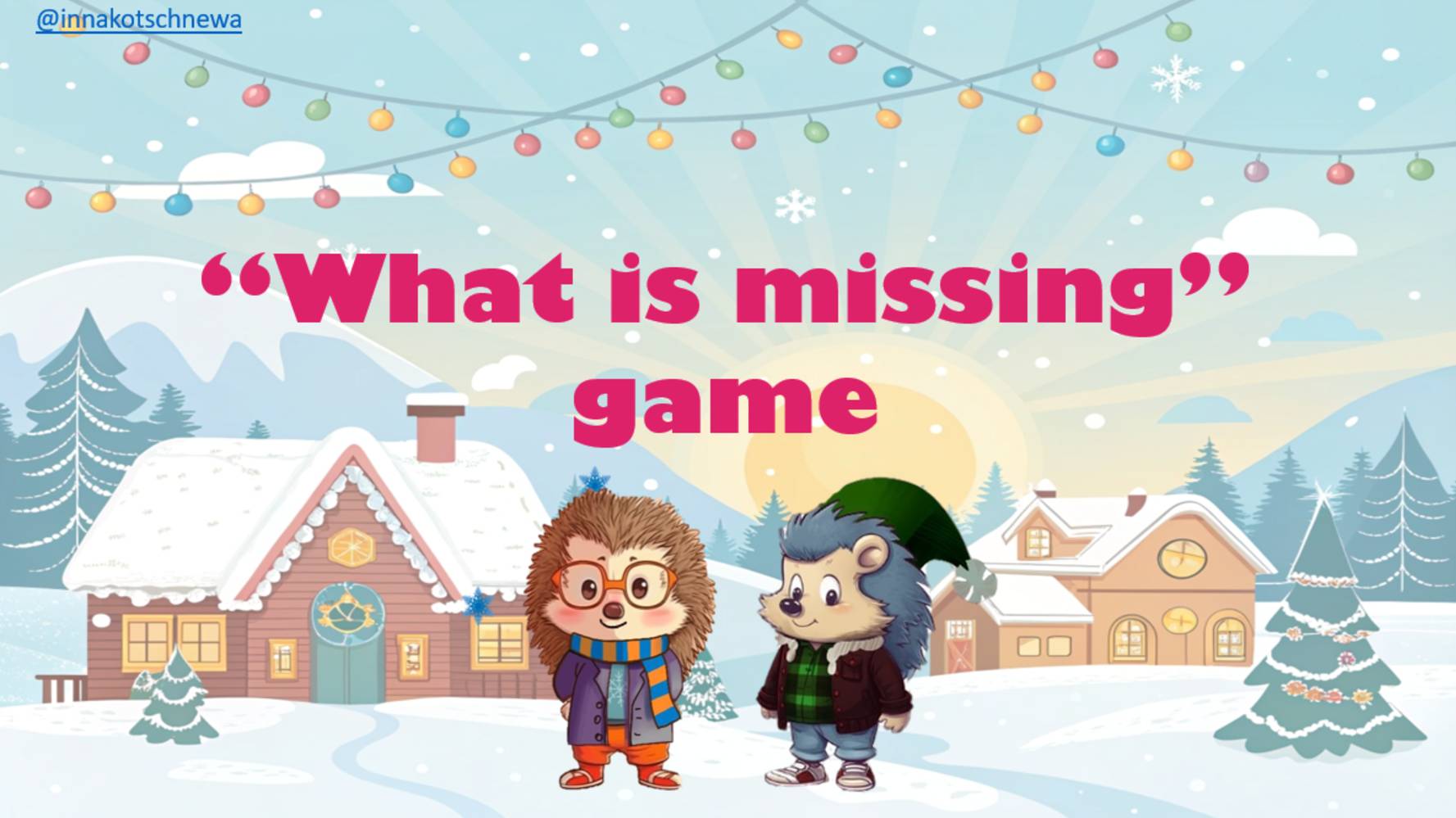 What is missing Game Christmas Vocabulary