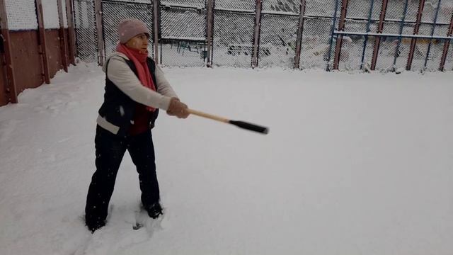 Лапта - тренировка зимой #лапта