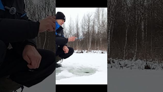 Один день на рыбалке зимой!
