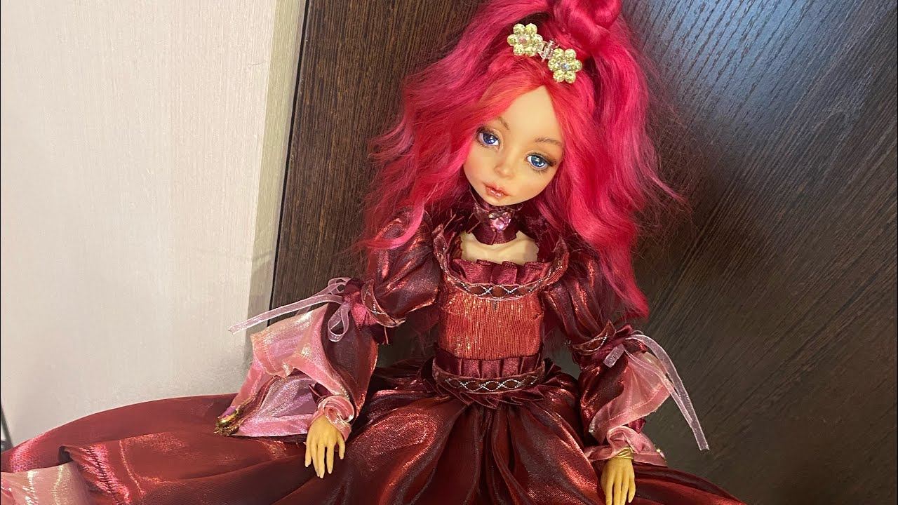 Авторская будуарная, интерьерная кукла Малинка. Author's boudoir doll