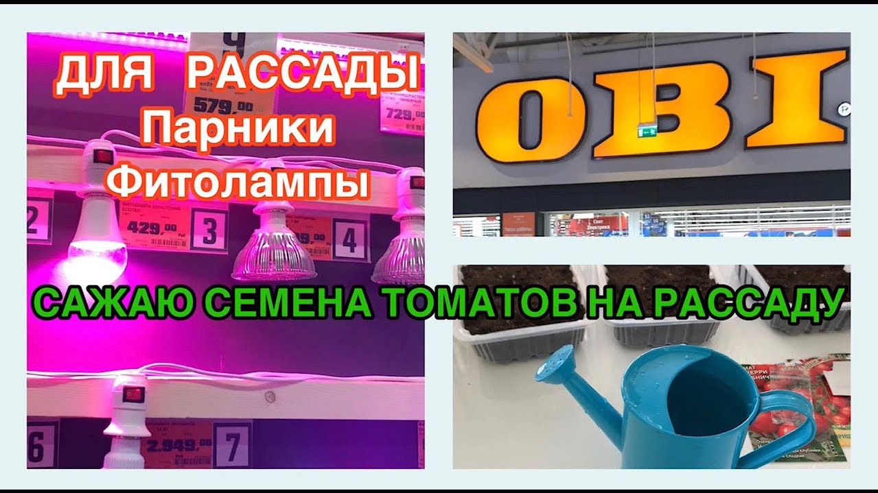 🛒Парники_фитолампы для рассады в ОБИ🍅сею ТОМАТЫ на РАССАДУ