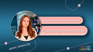 Затемнение блонда в один этап | Медно-коричневый русый | Денис Аюкасов