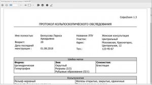 ColpoZoom. Часть 9. Параметры отчета