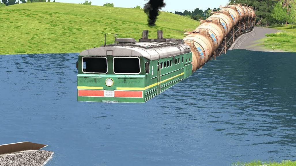 Поезда против глубоководья | BeamNG.Drive |Бемиджи|
