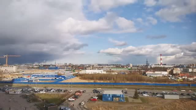 27 апреля 2020 (Парнас) - солнце, тучки, снег - Timelapse