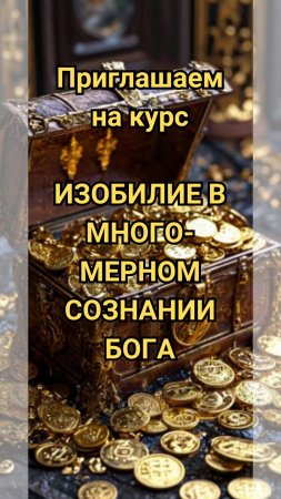 Приглашение на курс ИЗОБИЛИЕ В МНОГОМЕРНОМ СОЗНАНИИ БОГА