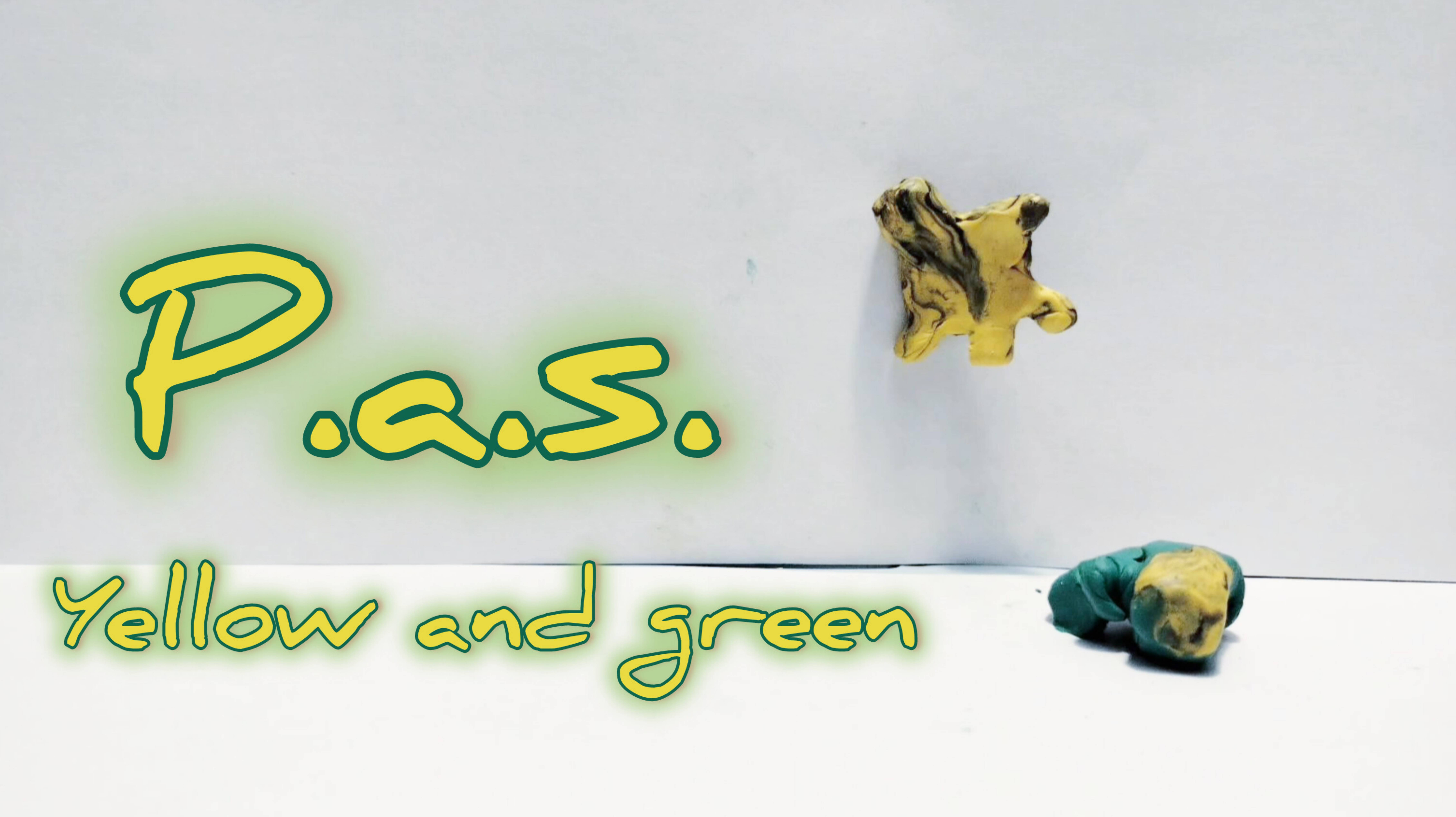 P.a.s.Пластилиновая анимация. Yellow and green .