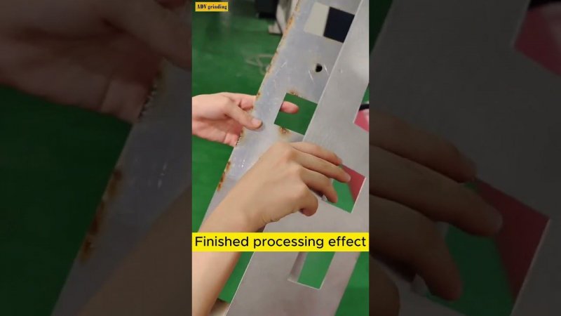 After laser cutting deburring machine  #metalpolishing  #grindingmachine