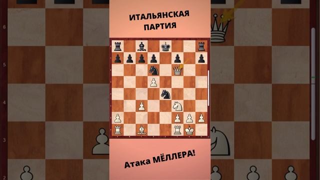 Шахматы. Ловушка в Итальянской партии. Атака Мёллера! #Shorts