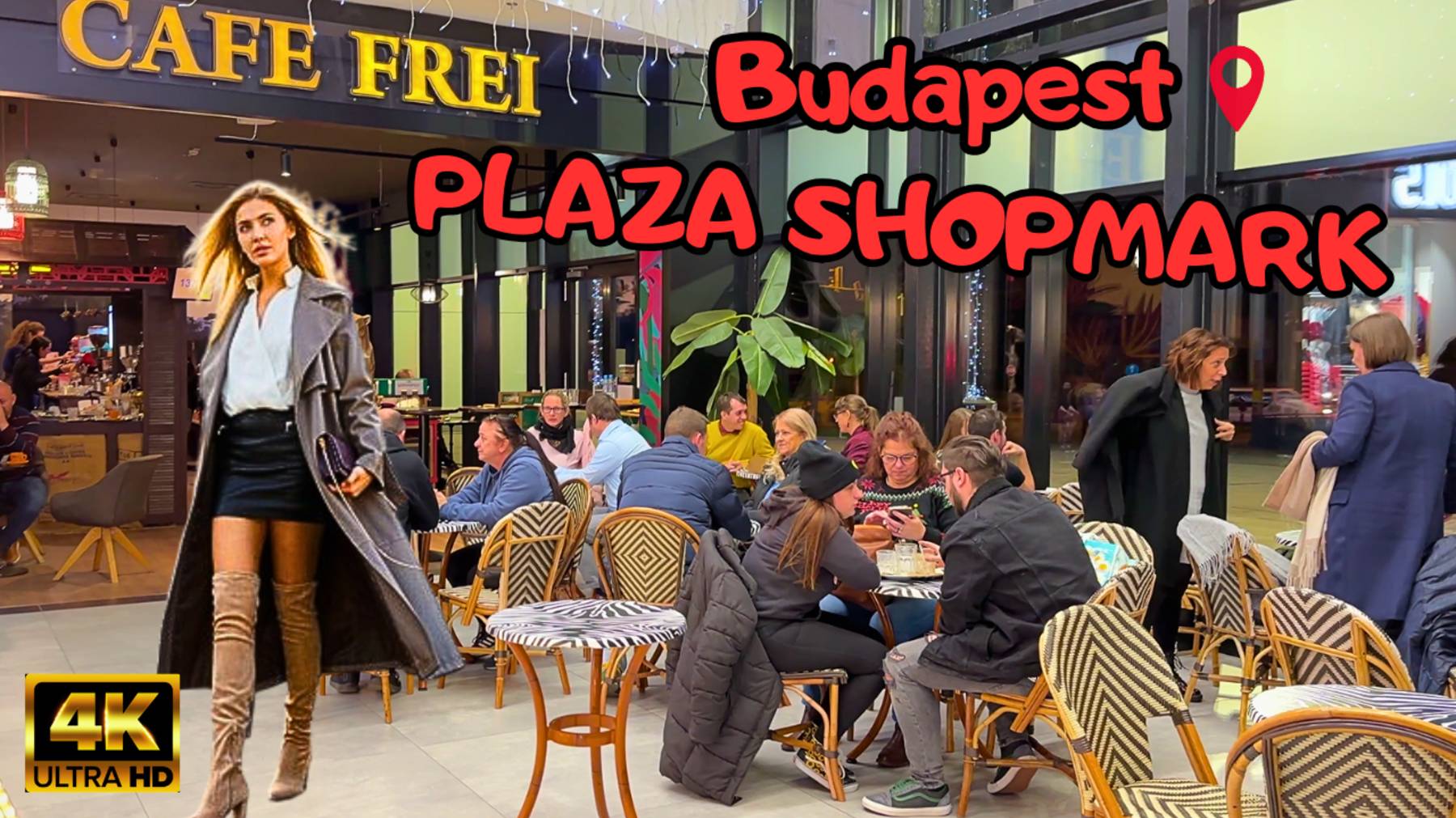 ₄к Найдите ТАЙНЫЕ СОКРОВИЩА Будапешта, прогуливаясь по Plaza Market & МЕТРО в формате 4К