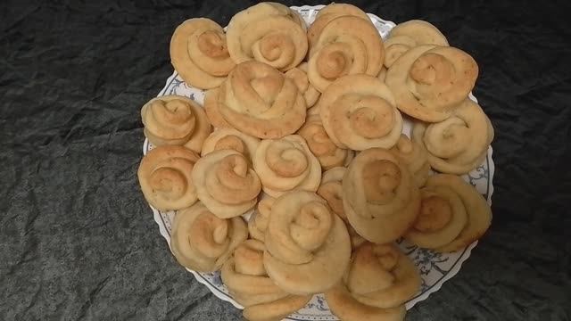 Печенье творожное. Розочки