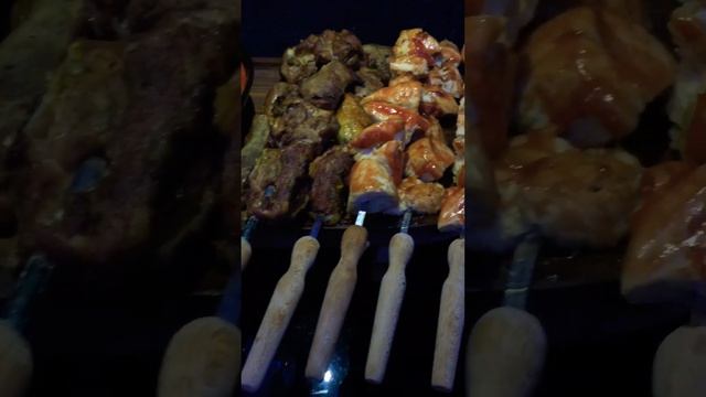 Azerbaijani Qazmaxli Plov | Chicken Shish Kebab | Lamb Kebab | #shorts