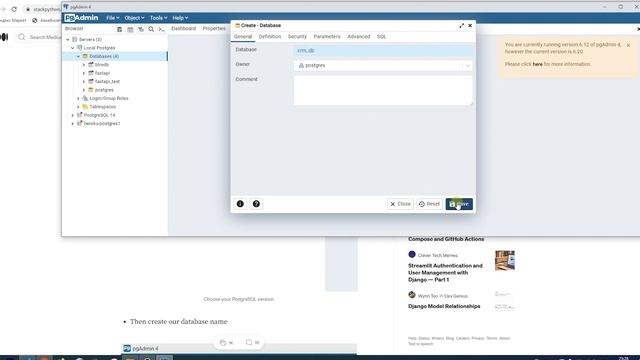 Django CRM Начало и установка Postqresql #1