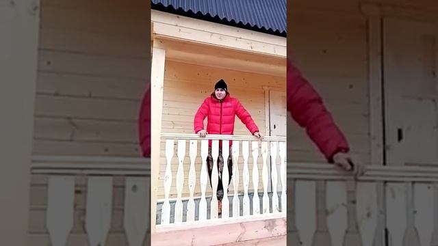 Благодарный видео отзыв клиента о доме d20 6х7 с террасой