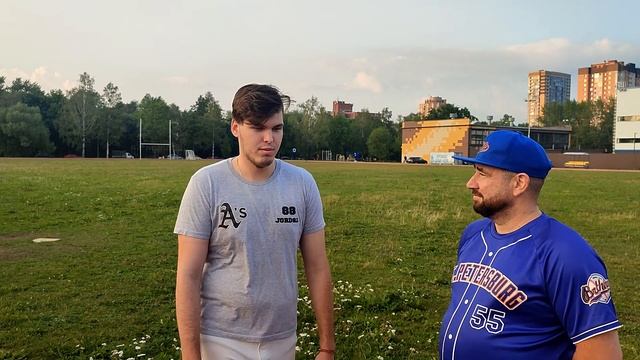 Бейсбол. Послематчевое интервью Athletics. Алфёров Фёдор | Лига СПБ 13.08.2023