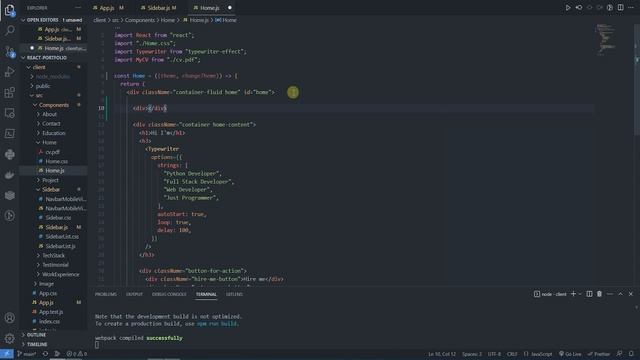 React webportfolio Темная тема #23