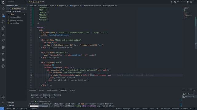 React webportfolio Подготовка к отправка e-mail #25