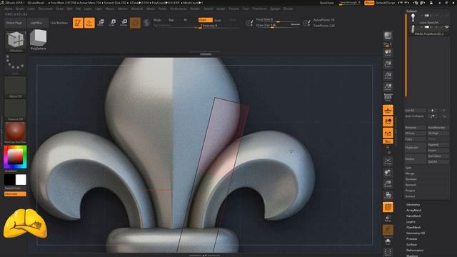Моделируем лепнину в ZBrush 2018 (720p)