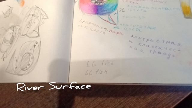 обзор скетч бука #4 часть 1 / новые арты / River Surface🪽 / 🍿🤔