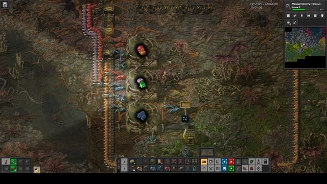 Factorio: Space Age. Глеба с нуля. #5 От пустого инвентаря до космической платформы.