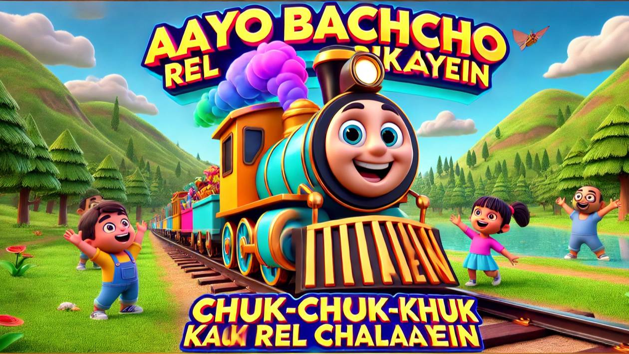 Chhuk Chhuk Rail Song 🚂 | Learn Numbers & Colors | Most Popular Hindi Rhyme for Kids (2025 Edition)