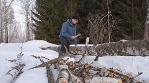 Single camping in the snow forest! Making a delicious dinner on the stove! ASMP