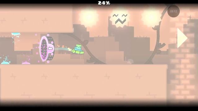 прохожу уровень в geometry dash