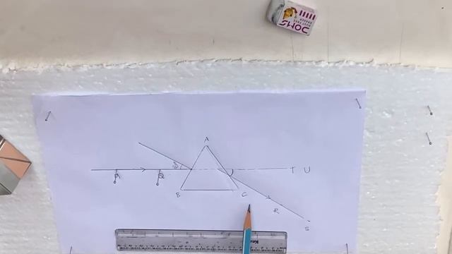 Experiment to find Angle of Minimum Deviation and Refractive Index of Prism | Class 12 Physics ...