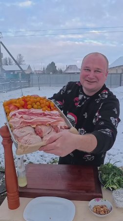 КАРТОШКА С КУРИЦЕЙ И ОВОЩАМИ В ДУХОВКЕ НА КОСТРЕ 🔥🍗🥓🍅🥬🌶️🫑👍