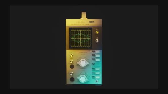 Монтаж видеоролика.  3D Модель осциллографа.