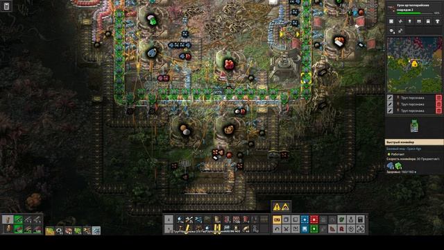 Factorio: Space Age. Глеба с нуля. #6.1 От пустого инвентаря до космической платформы.