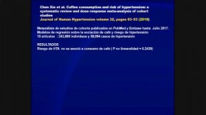 4 Cafaína y bebidas energizantes y enfermedad cardivascular Dr  Agustin Iza