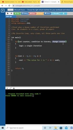 For Loop #shorts #programming #cpp
