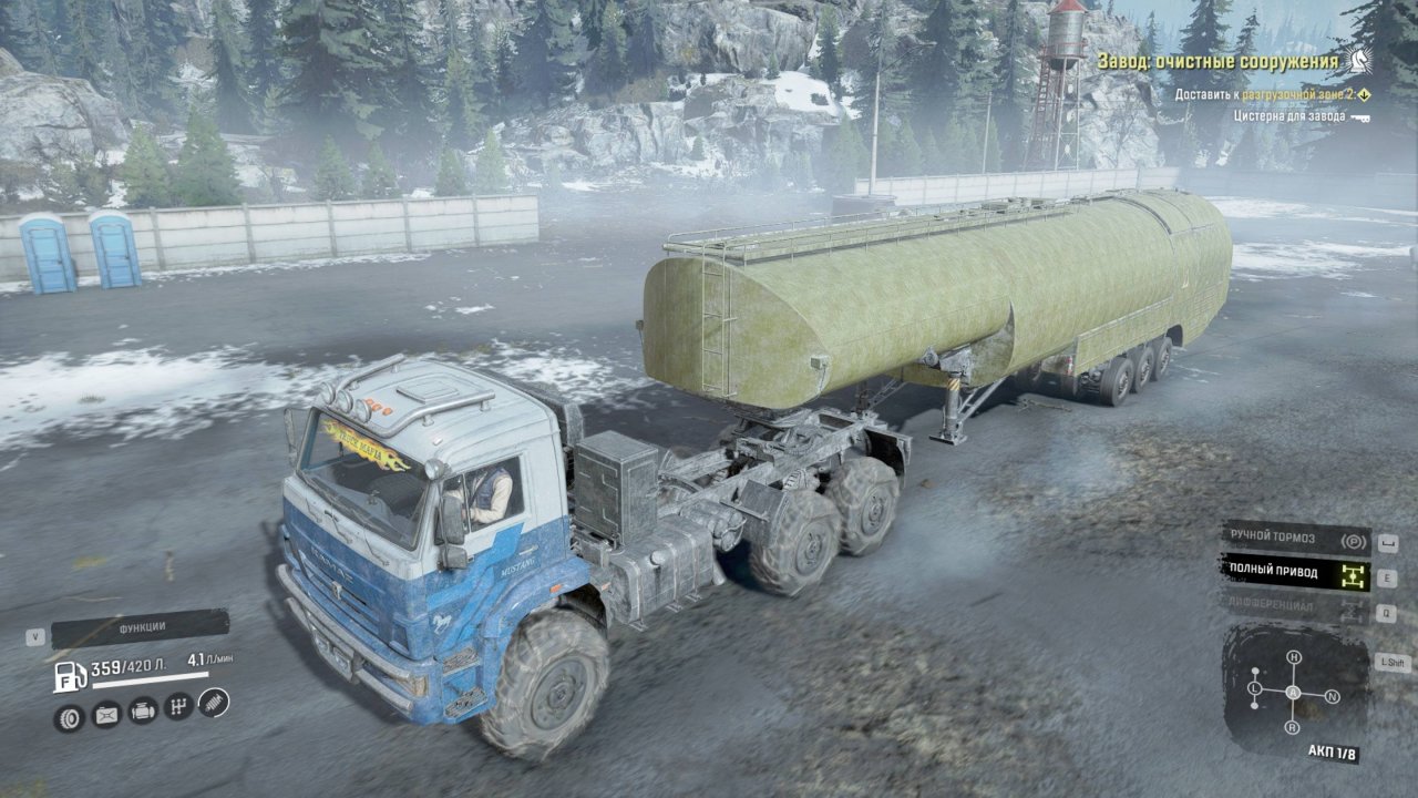 SnowRunner. Юкон. Пик Биг-Салмон. Контракт "Завод: "Очистные сооружения"