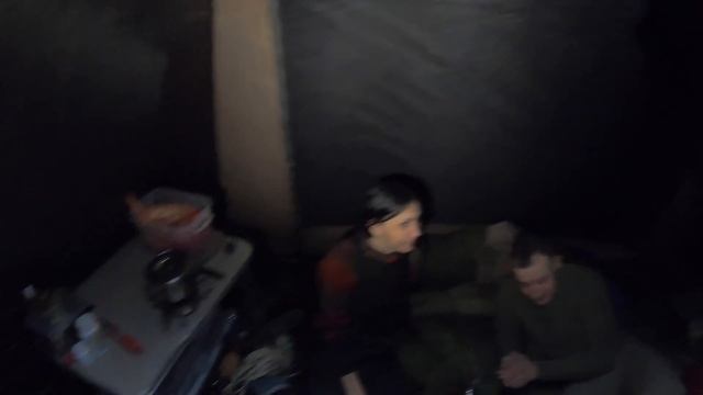 Испытание палатки и печки зимой.