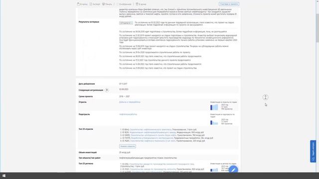 База проектов и карточка проекта на Investprojects