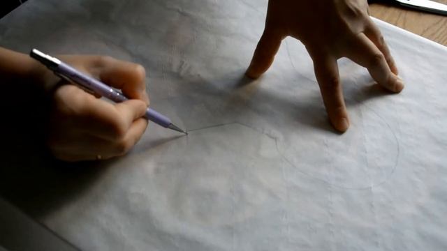 Перенесение рисунка для будущего бисерного оклада с иконы на кальку.